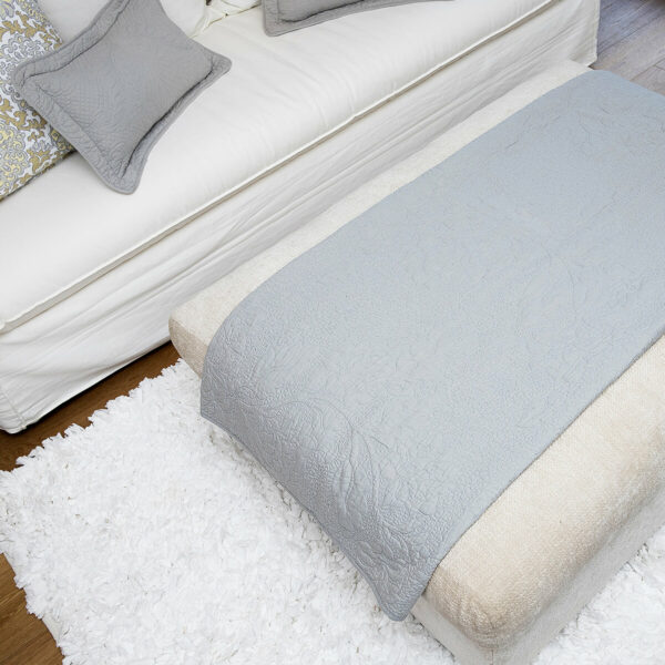 Grey Damask Throw – Angads