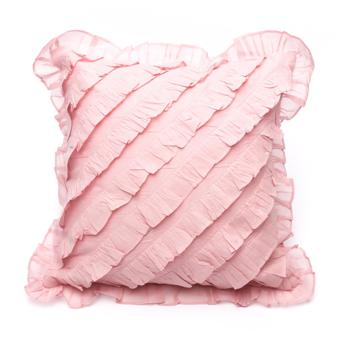 Organdy Ruffle Prefilled Cushion – Angads